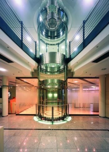 Circular Glass Lifts made by GBH Design in Germany